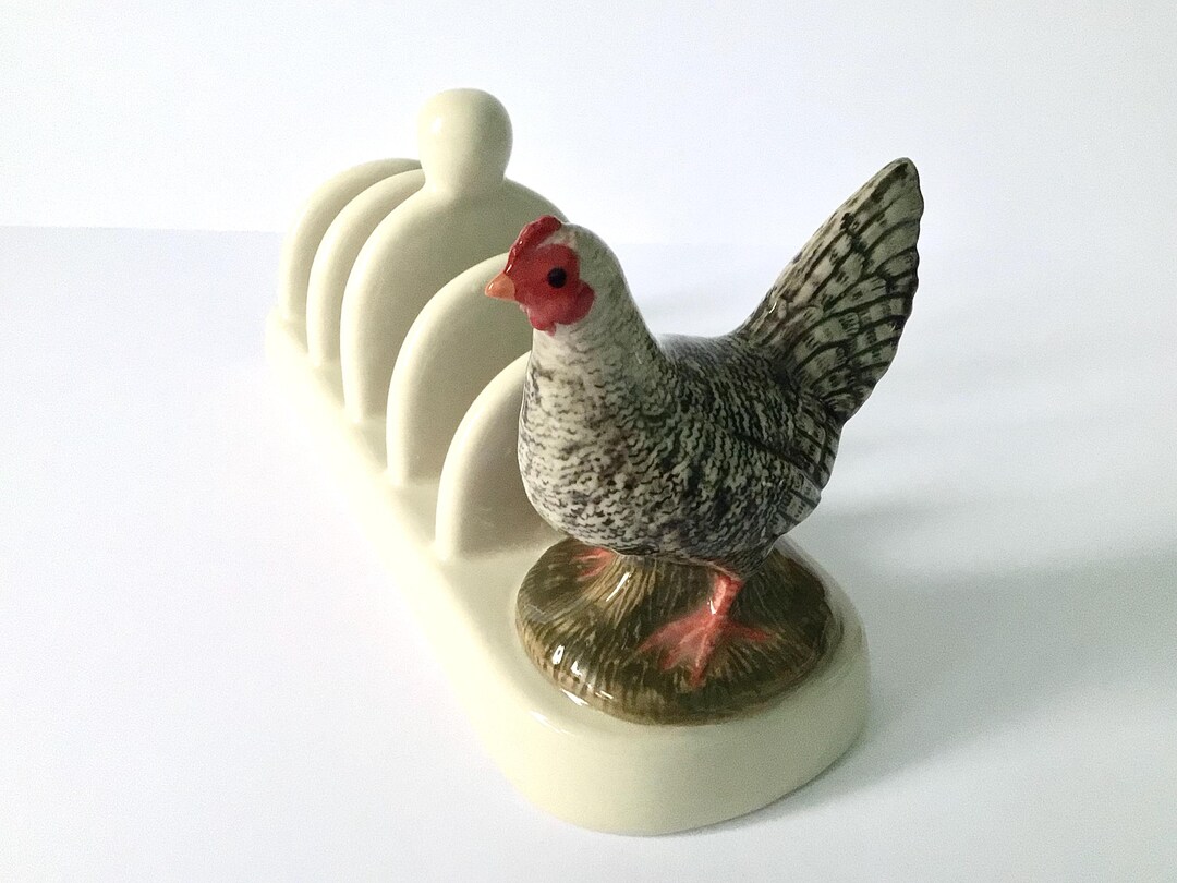 Quail Hen Toast Rack, Black and White Chicken Toast Rack, Quail China ...