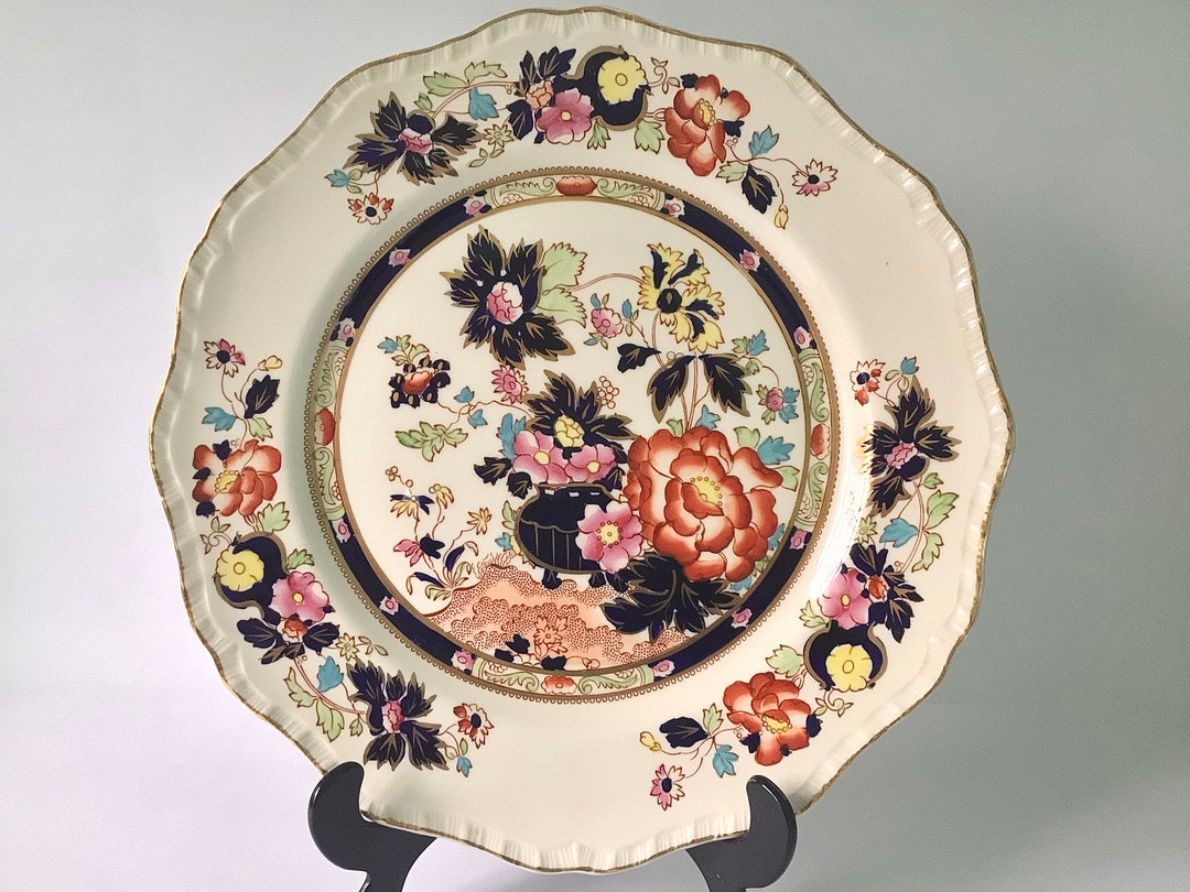 Mason’s Mandarin 10 Inch Cobalt Blue Display Plate, Masons Ironstone ...