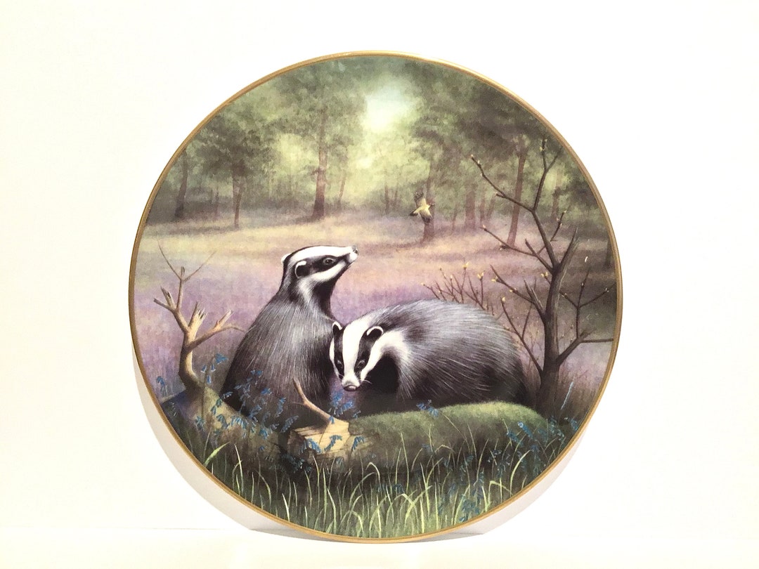 Spode Badger Plate, Badgers Decorative Plate, the Wildlife Series ...