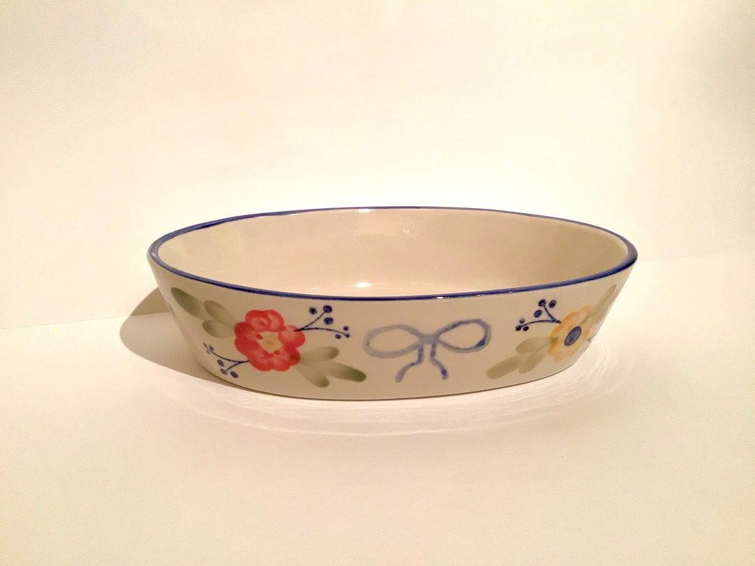 Blue and White Individual Pie Dish, Red Yellow Blue Ovenproof Dish ...