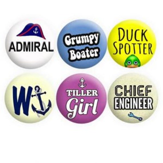 Boat Crew Badges Set 3 : Canal Boat Badges Narrowboat Badges - Etsy UK