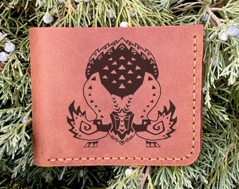 Monster Hunter World Lagiacrus Leather Wallet Christmas Gift | Etsy