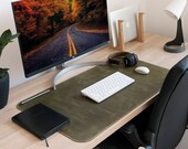 Extra Large Desk Mat Leather Home Office Desk Mat Personalized - Etsy