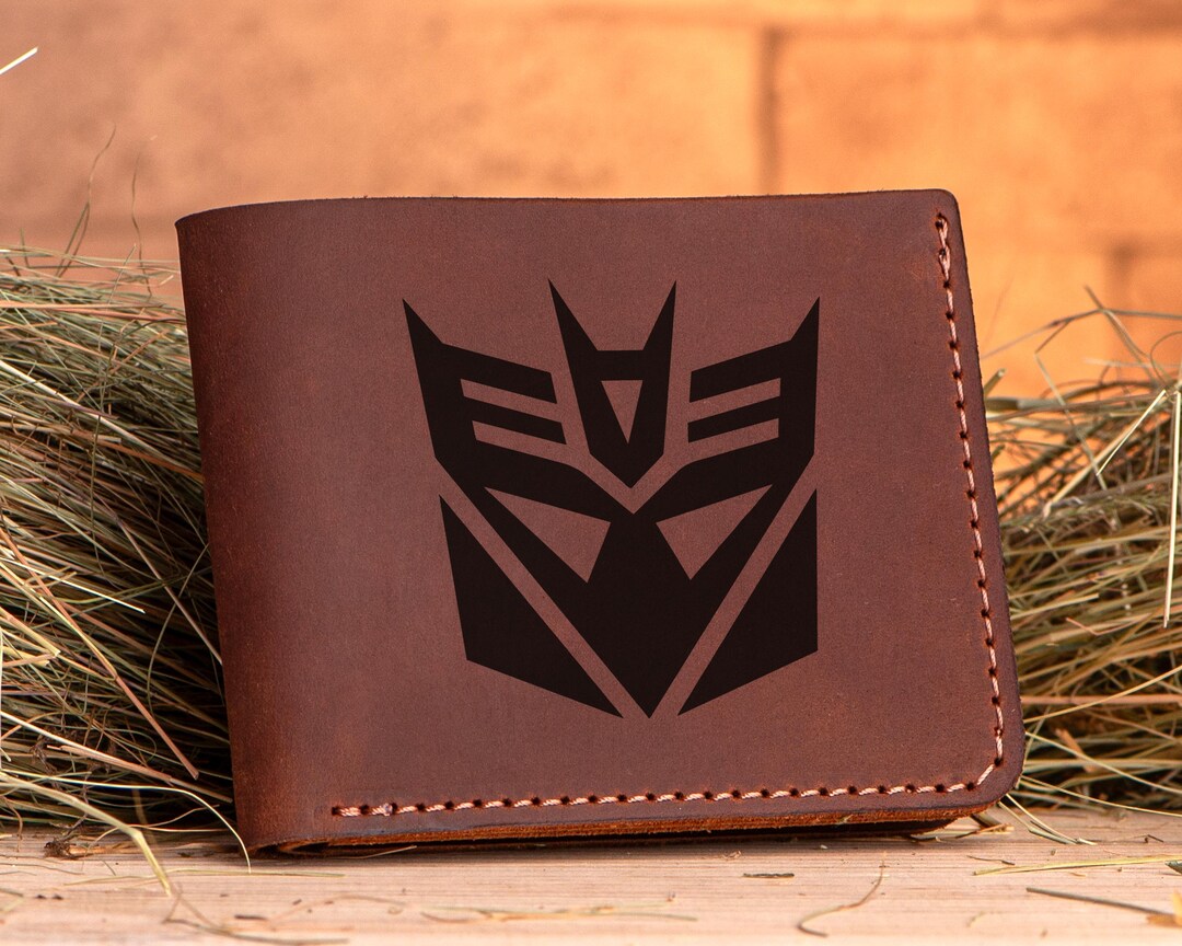 Decepticon Leather Wallet Transformers Personalized Leather Wallet Mens ...