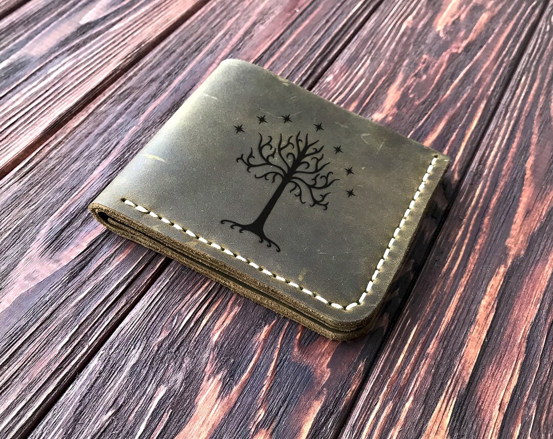 Tree of Gondor Wallet, Personalized Mens Wallet, Lord of the Rings LOTR ...