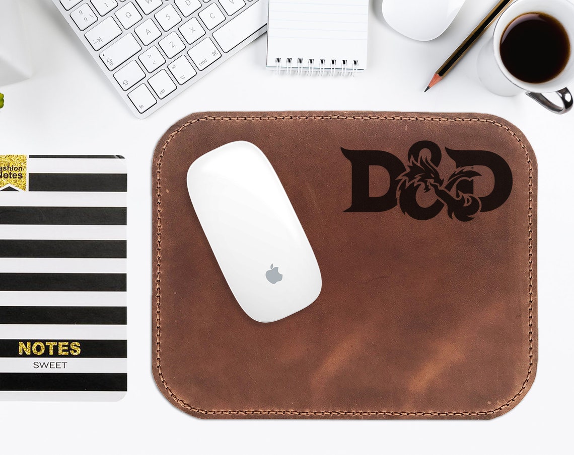 Dungeon and Dragons Leather Mouse Pad D&D Personalized Mens - Etsy