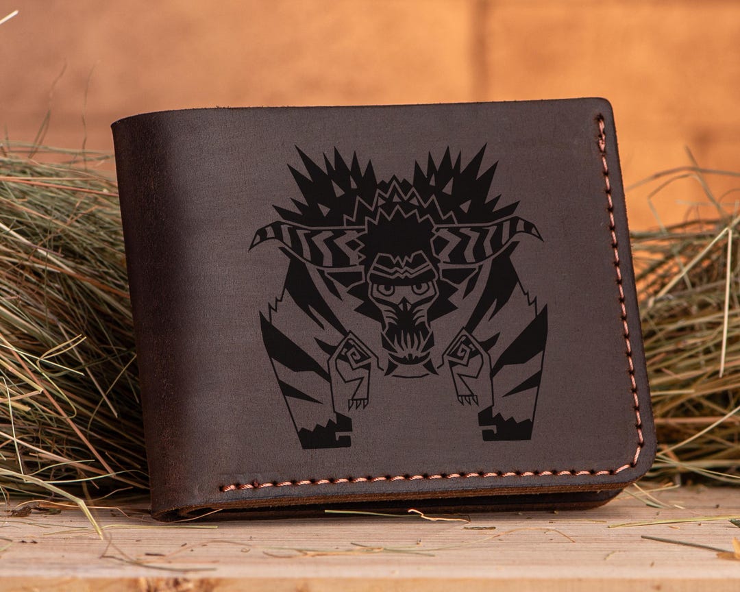 Furious Rajang Monster Hunter World Leather Wallet Christmas Gift for ...
