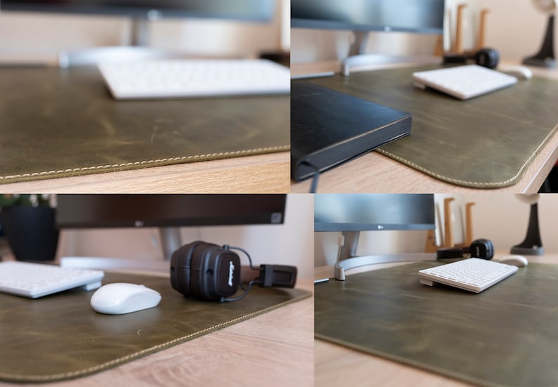 Extra Large Desk Mat Leather Home Office Desk Mat Personalized - Etsy