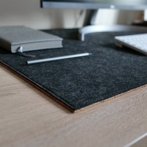 Extra Large Felt Desk Mat Natural Wool Desk Pad Home Office Keyboard ...