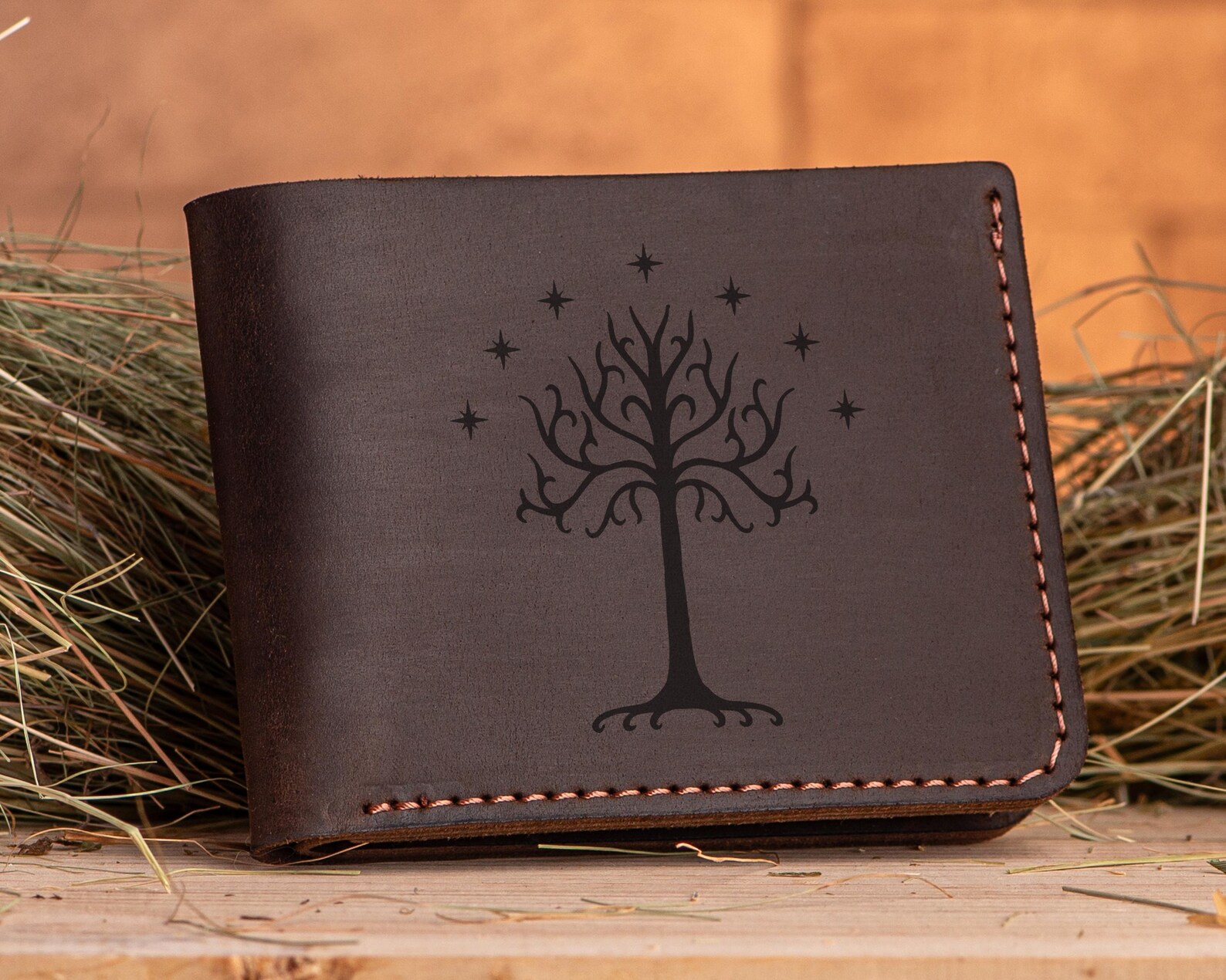 Tree of Gondor Wallet, Personalized Mens Wallet, Lord of the Rings LOTR ...