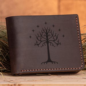 Tree of Gondor Wallet, Personalized Mens Wallet, Lord of the Rings LOTR ...