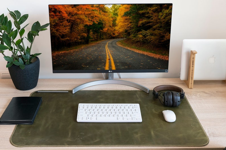 Extra Large Desk Mat Leather Home Office Desk Mat Personalized - Etsy