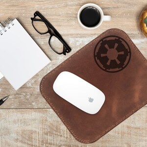 Galactic Empire Leather Mouse Pad Star Wars Personalized Mens Gift ...