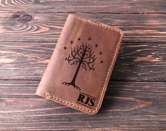 Personalized Tree of Gondor Passport Wallet Christmas Gift | Etsy