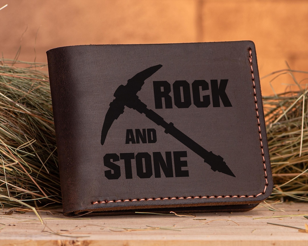 Deep Rock Galactic Leather Wallet, Rock and Stone Gift for Gamer ...