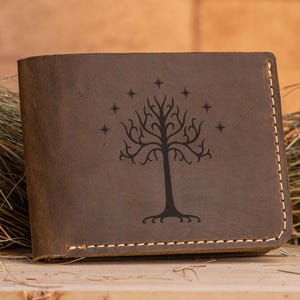 Tree of Gondor Wallet, Personalized Mens Wallet, Lord of the Rings LOTR ...
