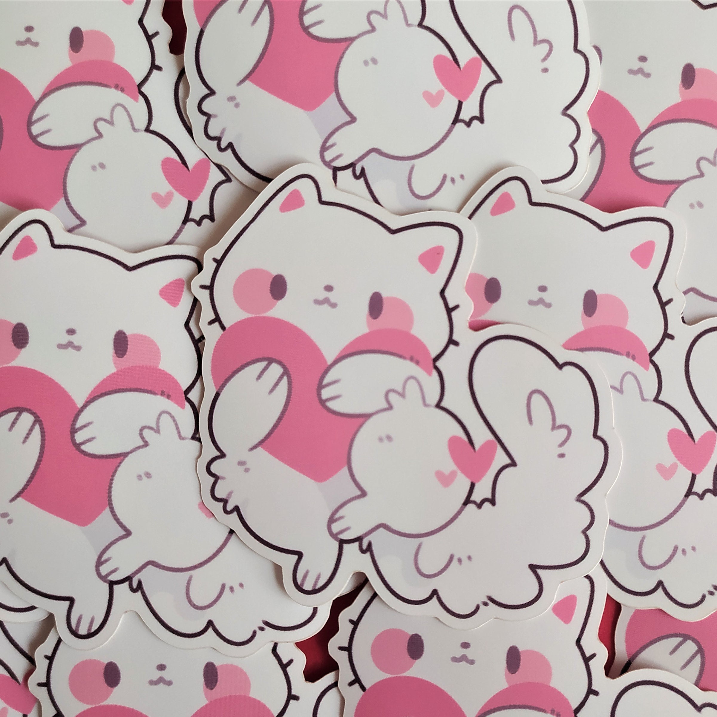 Love Kittens Pack of Vinyl Sticker | Etsy