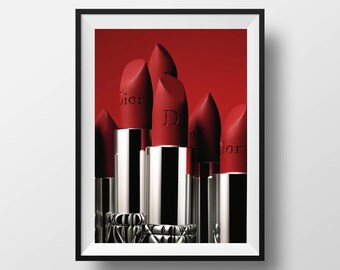 Lipstick wall art | Etsy
