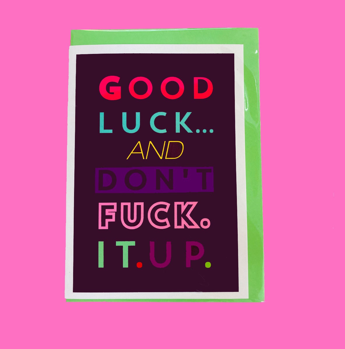 Rupaul's Drag Race Card Good Luck and Dont Fck It Up - Etsy