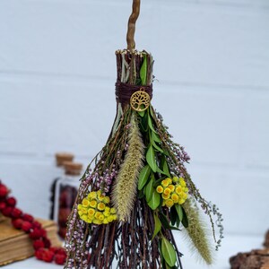 Home Blessing Protection Besom, Witch's Broom, Birch Broom Decorated ...