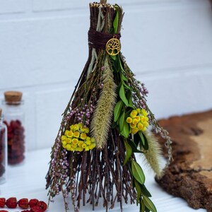 Home Blessing Protection Besom, Witch's Broom, Birch Broom Decorated ...