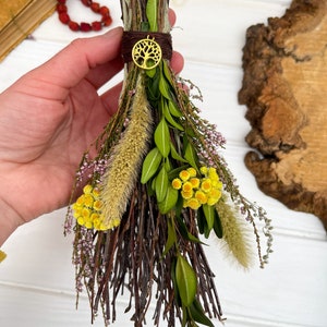 Home Blessing Protection Besom, Witch's Broom, Birch Broom Decorated ...