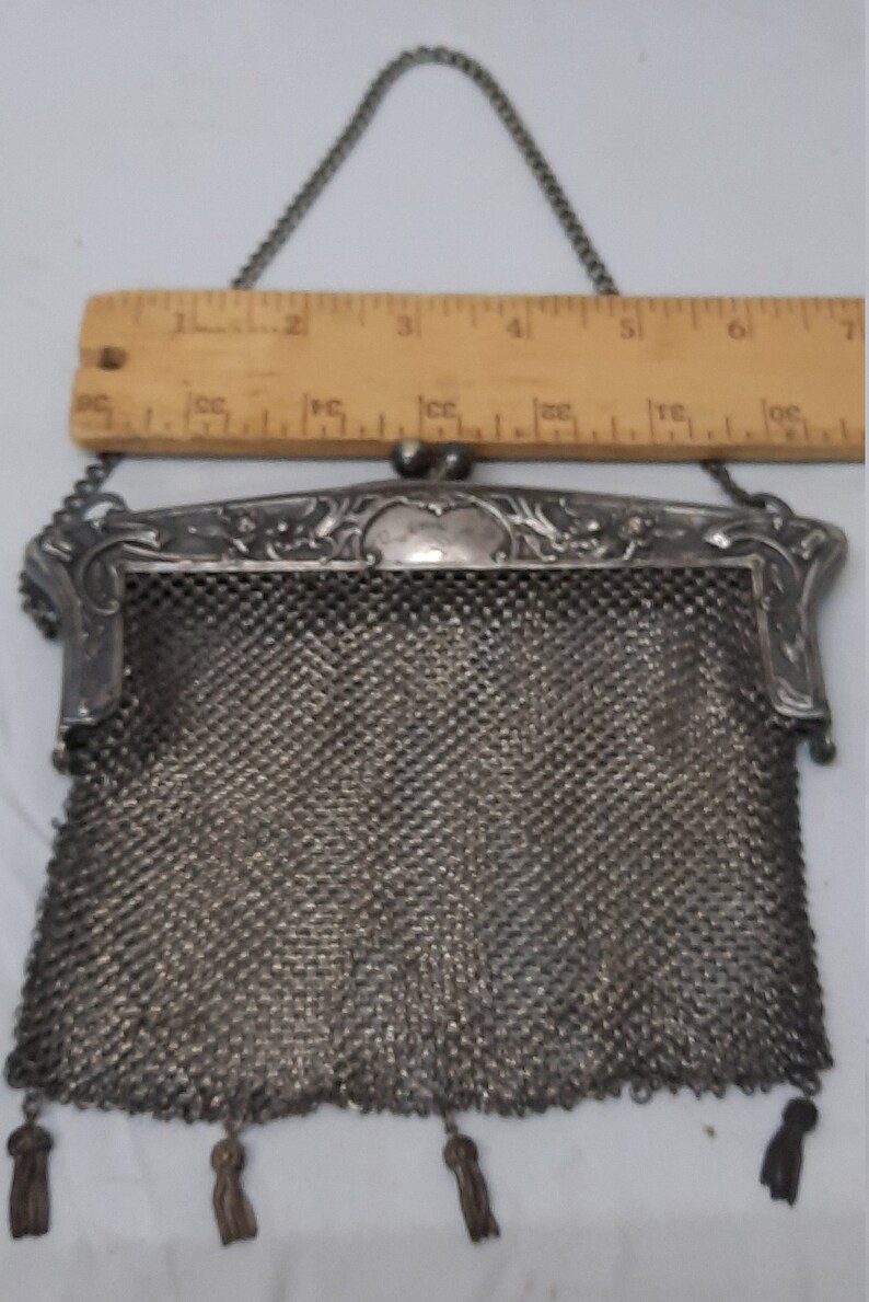 Antique German Silver Mesh Purse 7.1 Ounces Approximately | Etsy