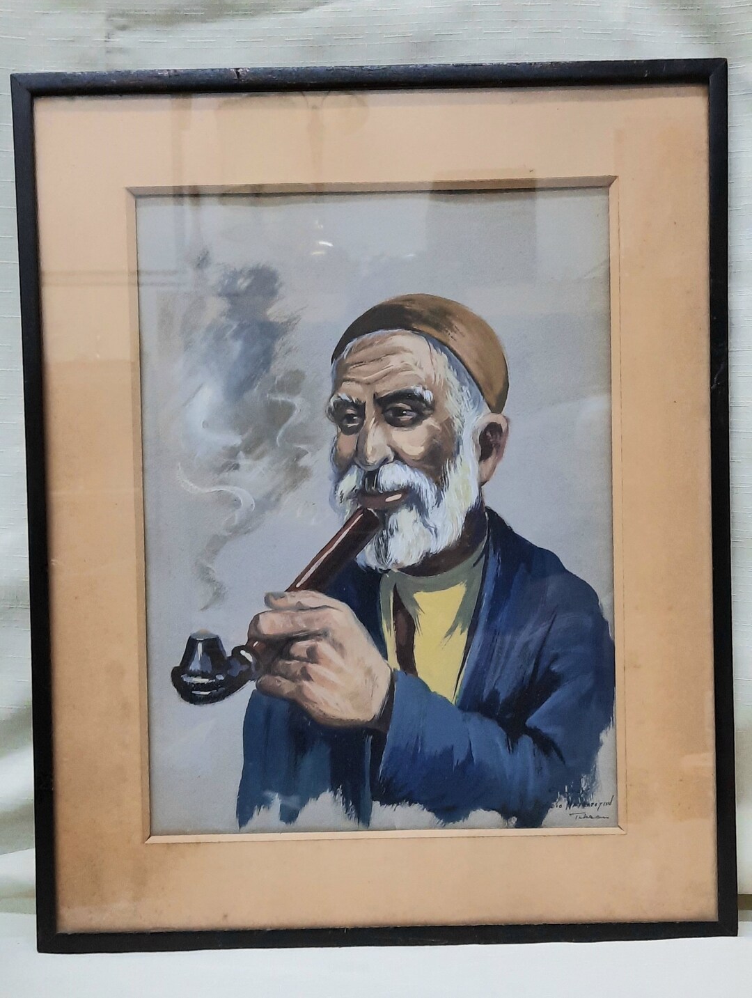 R.A Hayrapetian Famous Studio Demon Artist Original Watercolor 16" X 20 ...