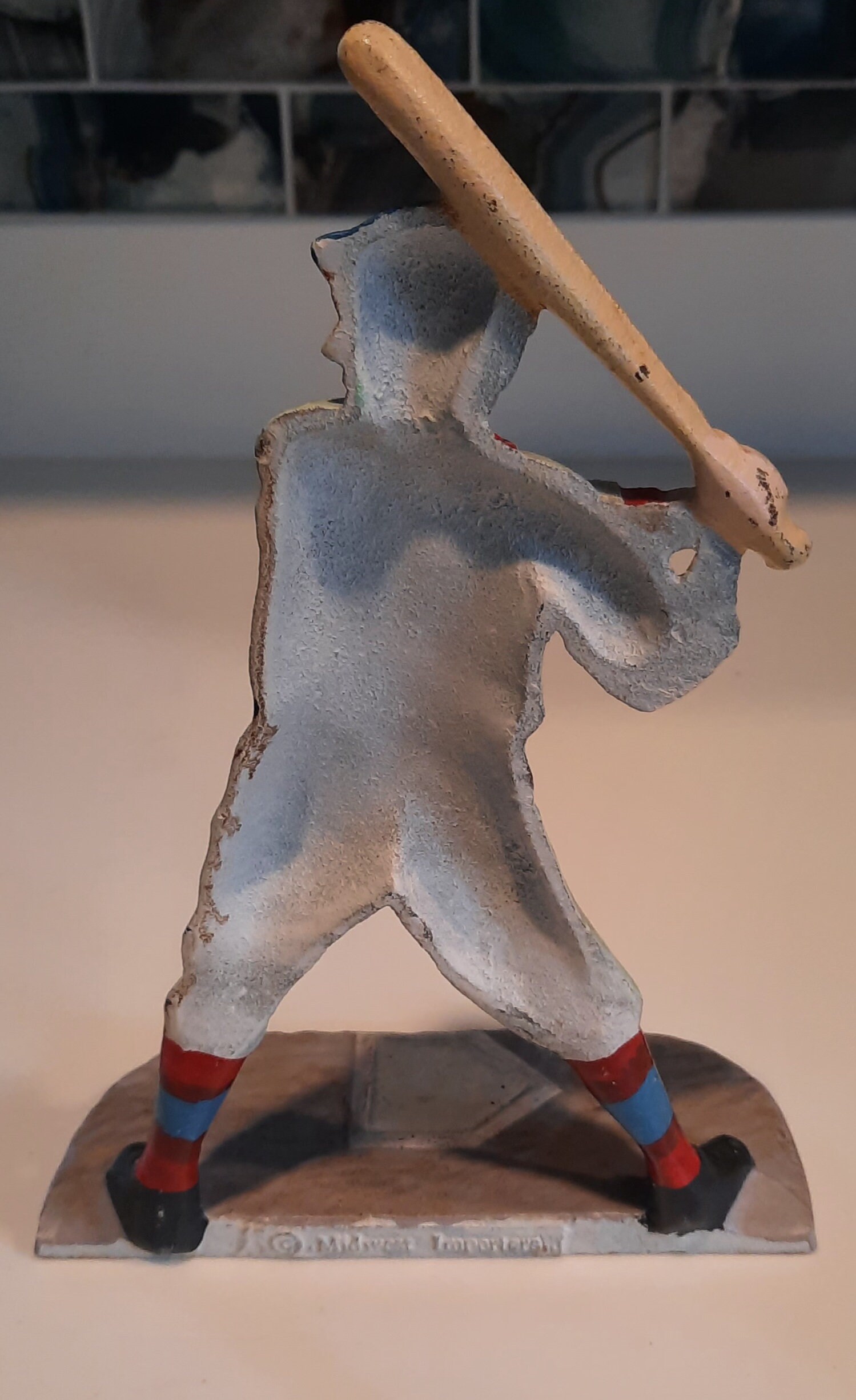 Vintage Cast Iron Baseball Player Door Stop - Etsy