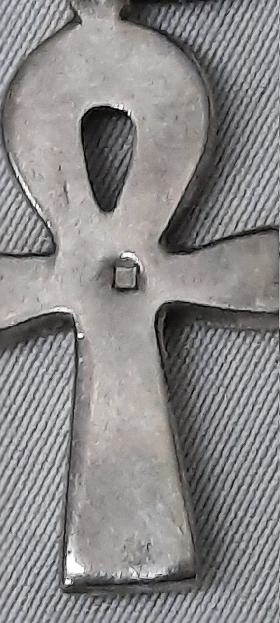 Vintage Crux Ansata Enamel and Sterling Silver Pendant - Gem