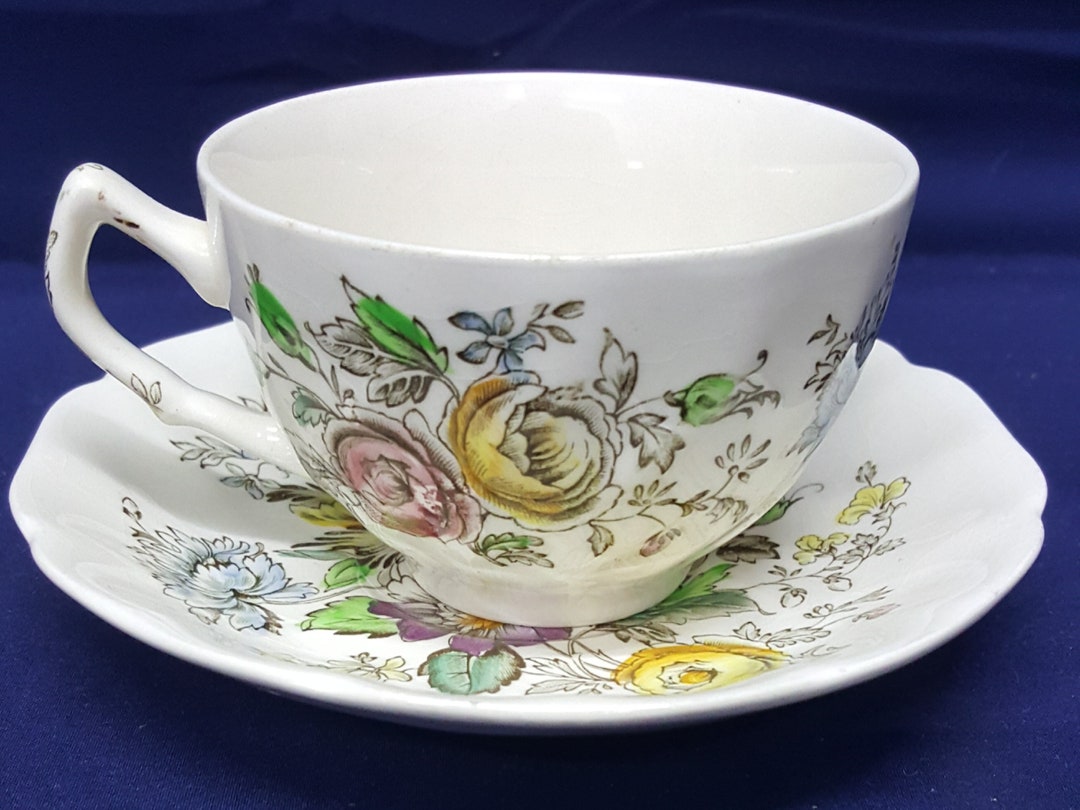 Johnson Brothers Sheraton Cup and Saucer Set - Etsy