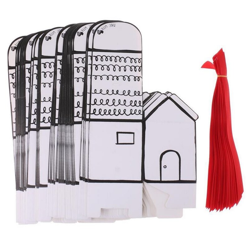 10x Kraft 300gsm Paper Cardboard House Shape Gift Box for | Etsy