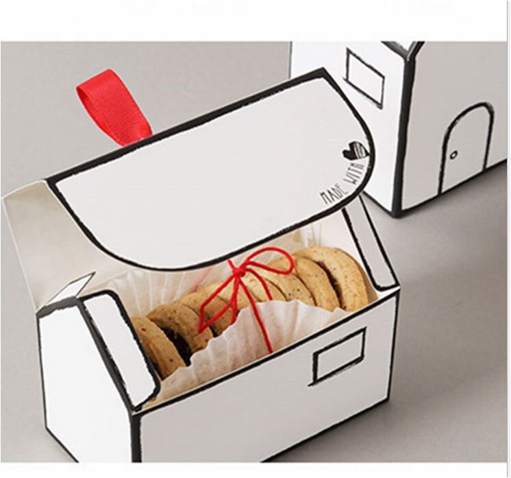 10x Kraft 300gsm Paper Cardboard House Shape Gift Box for | Etsy