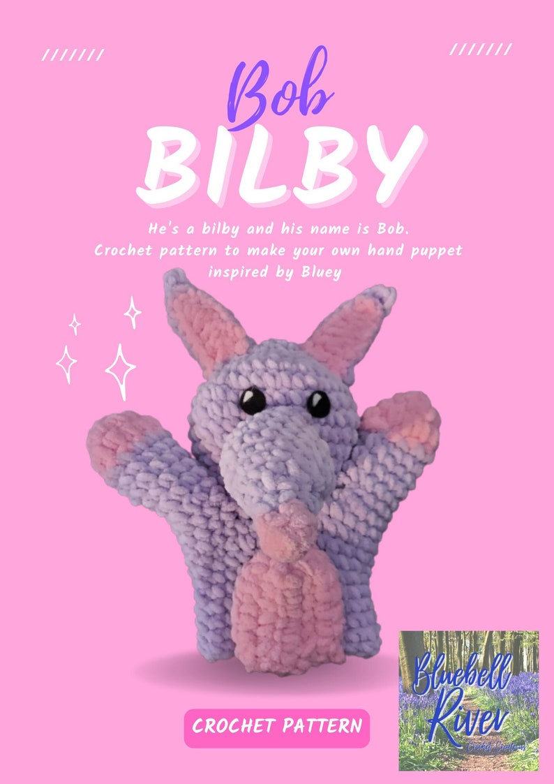 Bob Bilby Crochet Puppet Pattern Bluey PATTERN ONLY - Etsy