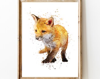 Fox / Watercolor / Poster / Wall Deco / Digital / Download / Print - Etsy