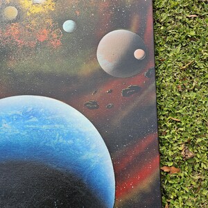HUGE Asteroids and Planets Spray Paint Space Painting 24X30 - Etsy