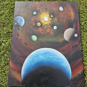 HUGE Asteroids and Planets Spray Paint Space Painting 24X30 - Etsy