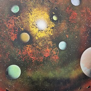 HUGE Asteroids and Planets Spray Paint Space Painting 24X30 - Etsy