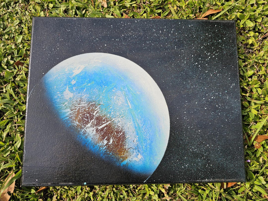 Planet Art Original Spray Paint Space Art - Etsy