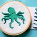 Octopus Cross Stitch Kit - Beginners Cross Stitch Kit - Mini Cross ...