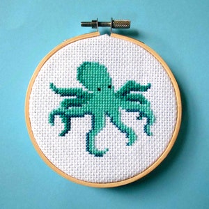 Octopus Cross Stitch Kit - Beginners Cross Stitch Kit - Mini Cross ...