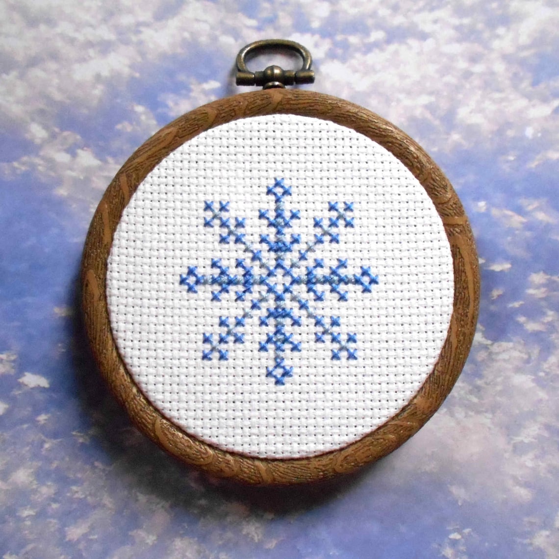 Snowflake Cross Stitch Kit - Beginners Counted Cross Stitch Christmas ...