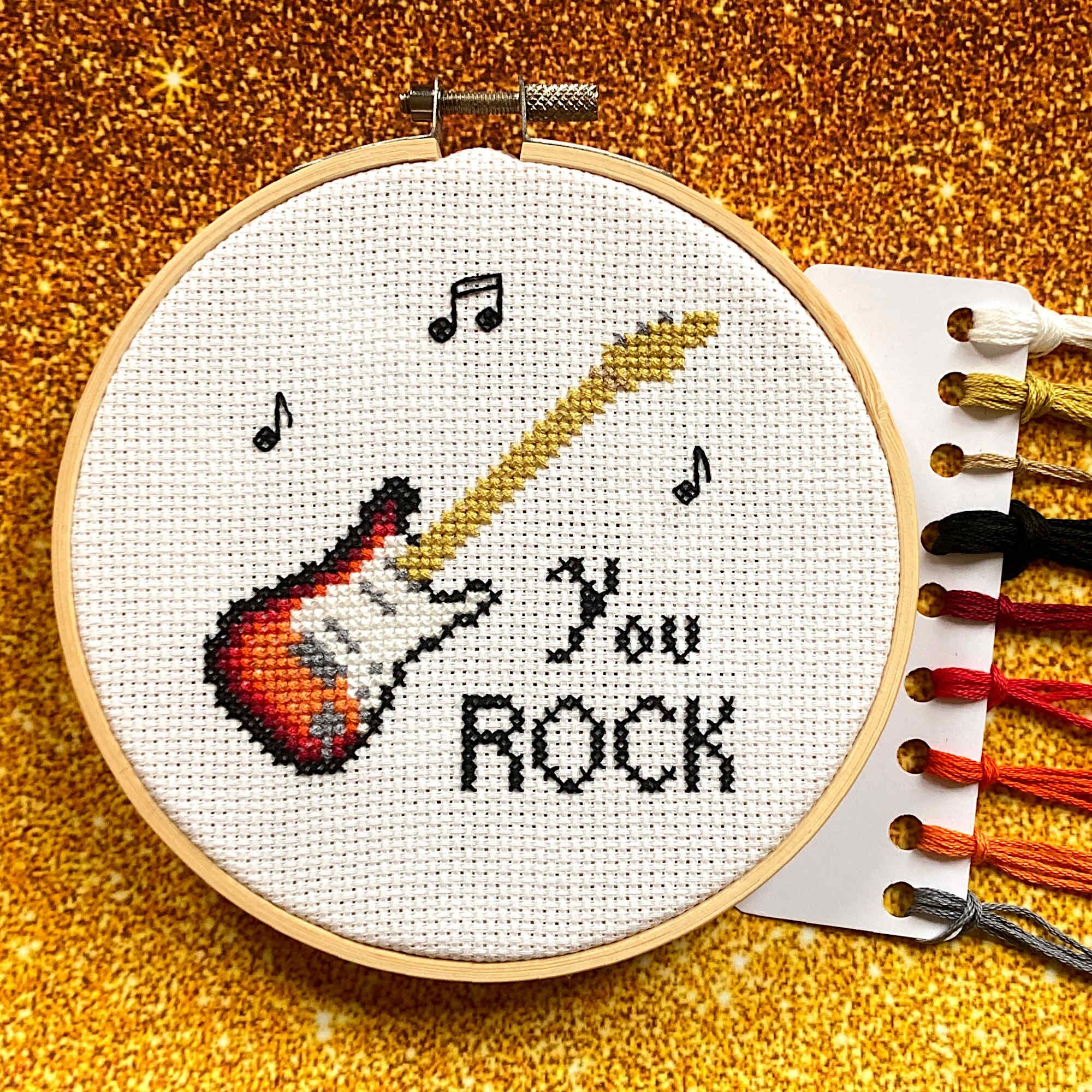 You Rock Cross Stitch Pattern PDF Instant Download - Electric Guitar ...