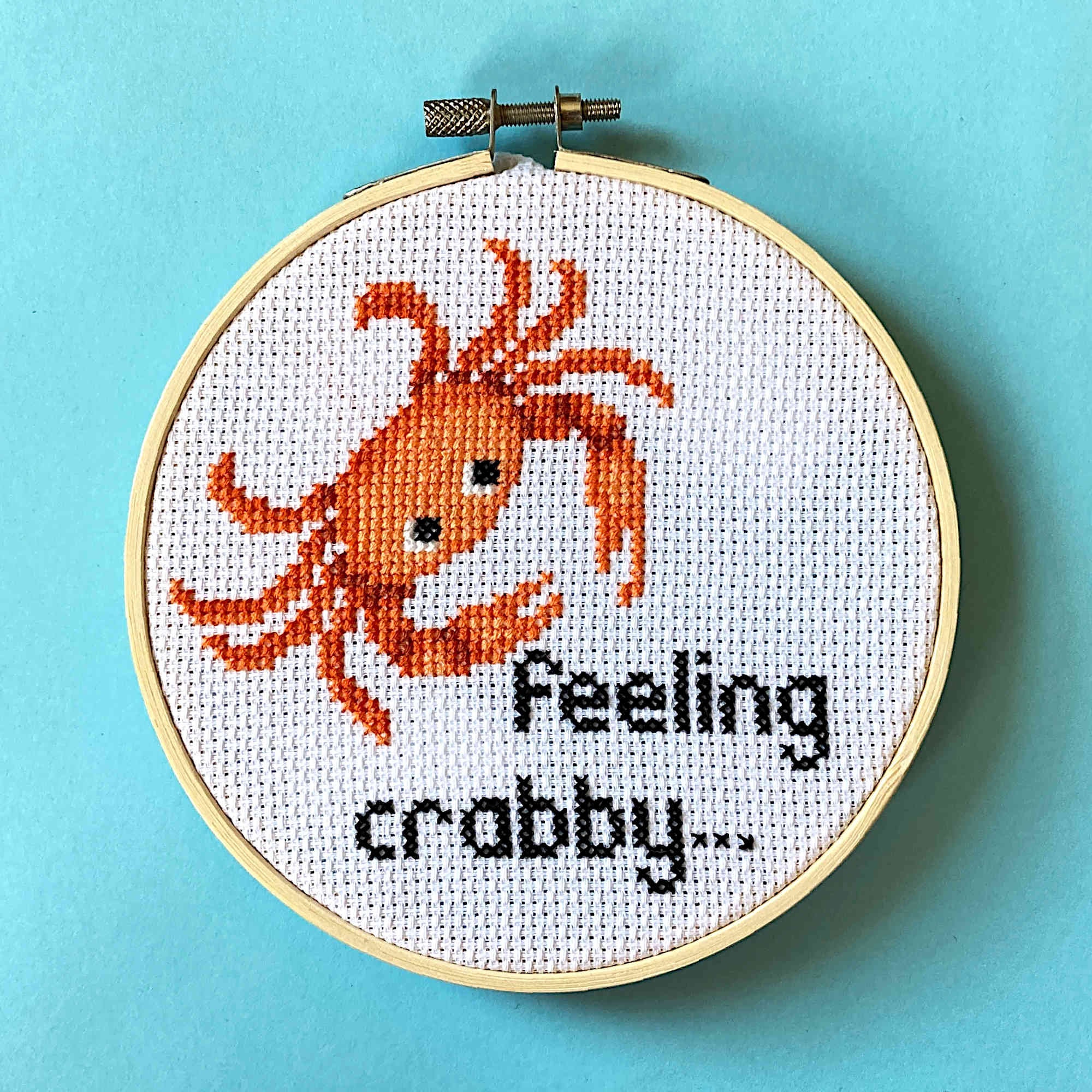 Crab Cross Stitch Pattern PDF Instant Download - 'feeling Crabby' Pun ...