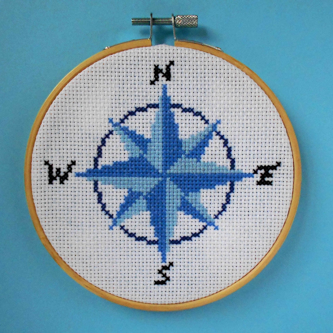 Compass Cross Stitch Pattern PDF Instant Download Beginners - Etsy