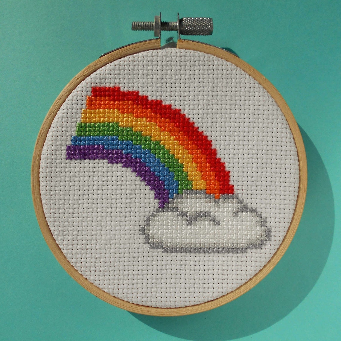Rainbow Cross Stitch Pattern PDF Instant Download Beginners - Etsy