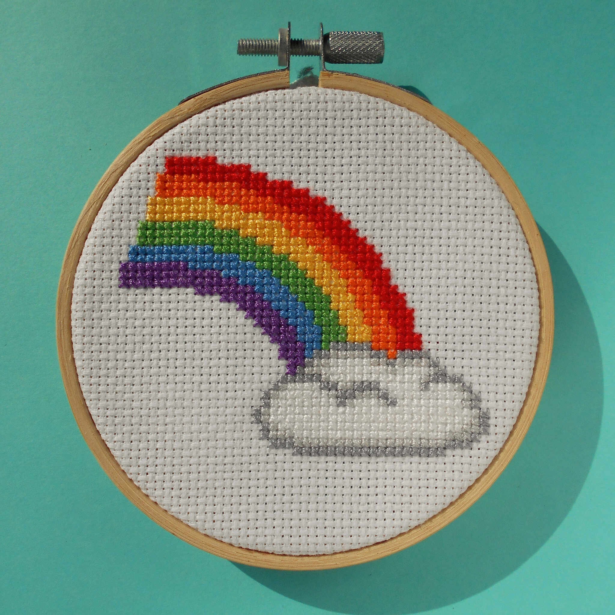 Rainbow Cross Stitch Pattern PDF Instant Download Beginners - Etsy