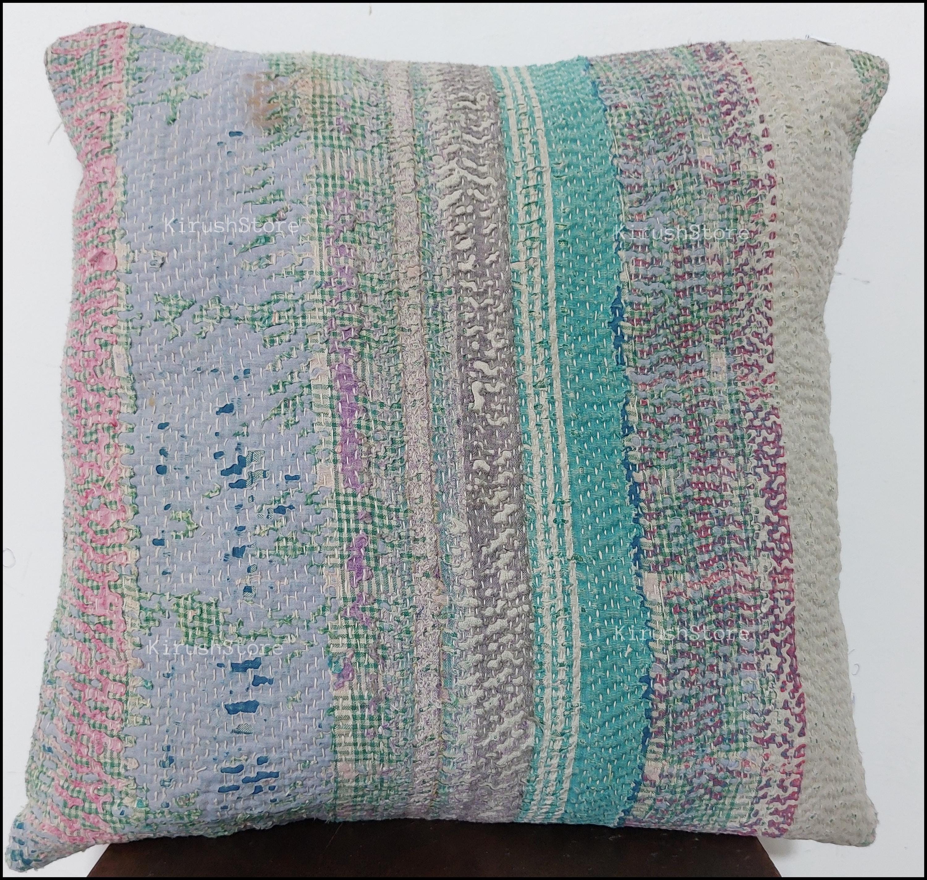 Vintage Kantha Cushion Covers, Set of 5: Bohemian Throw Assorted ...