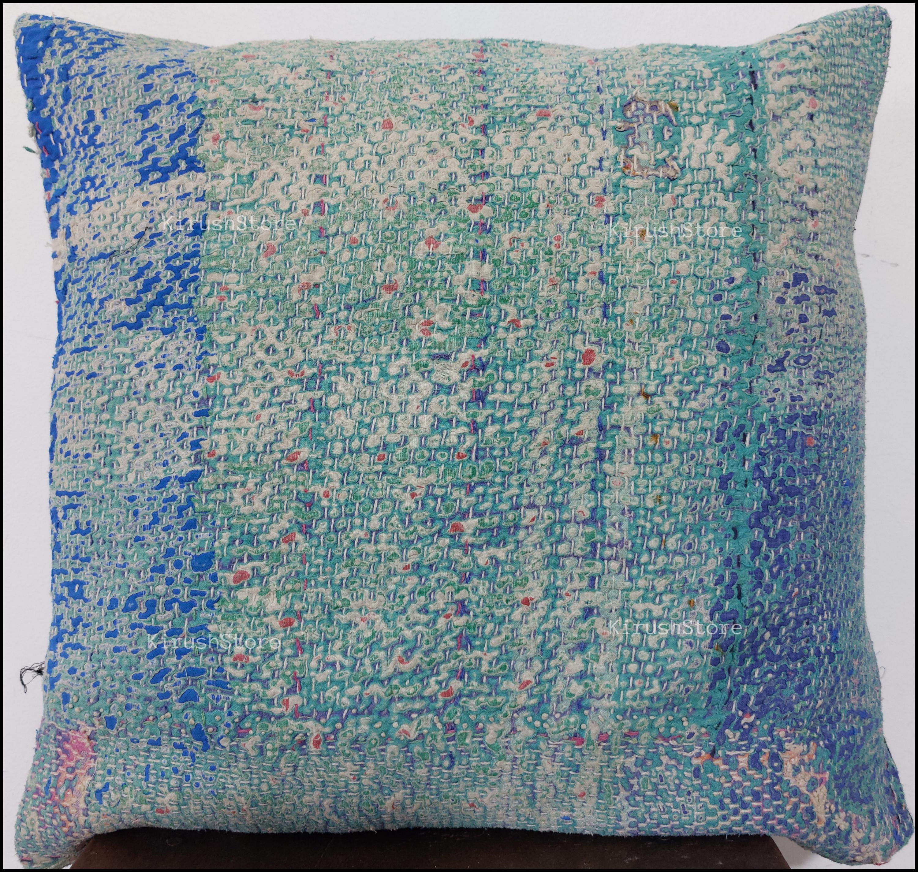 Vintage Kantha Cushion Covers, Set of 5: Bohemian Throw Assorted ...