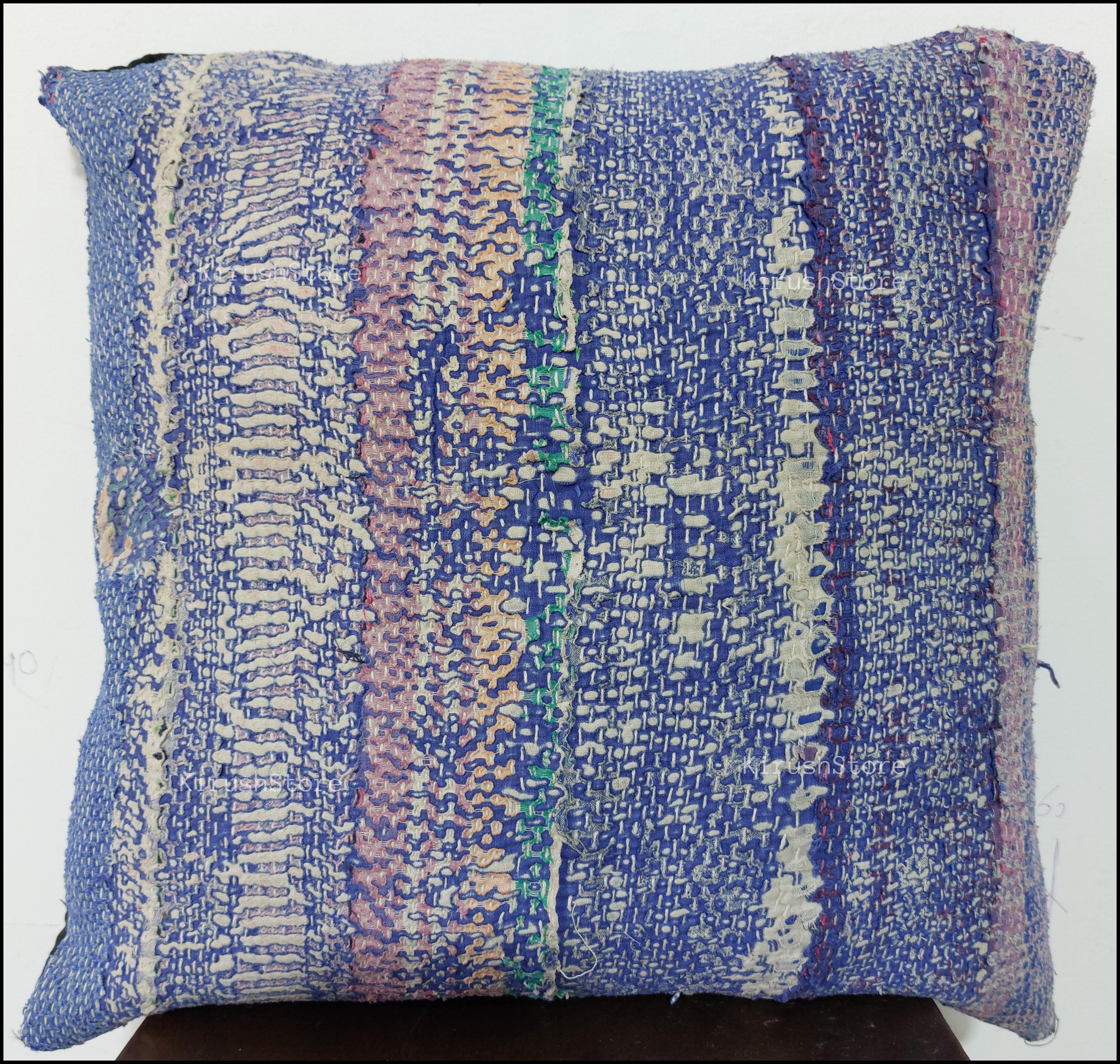 Vintage Kantha Cushion Covers, Set of 5: Bohemian Throw Assorted ...